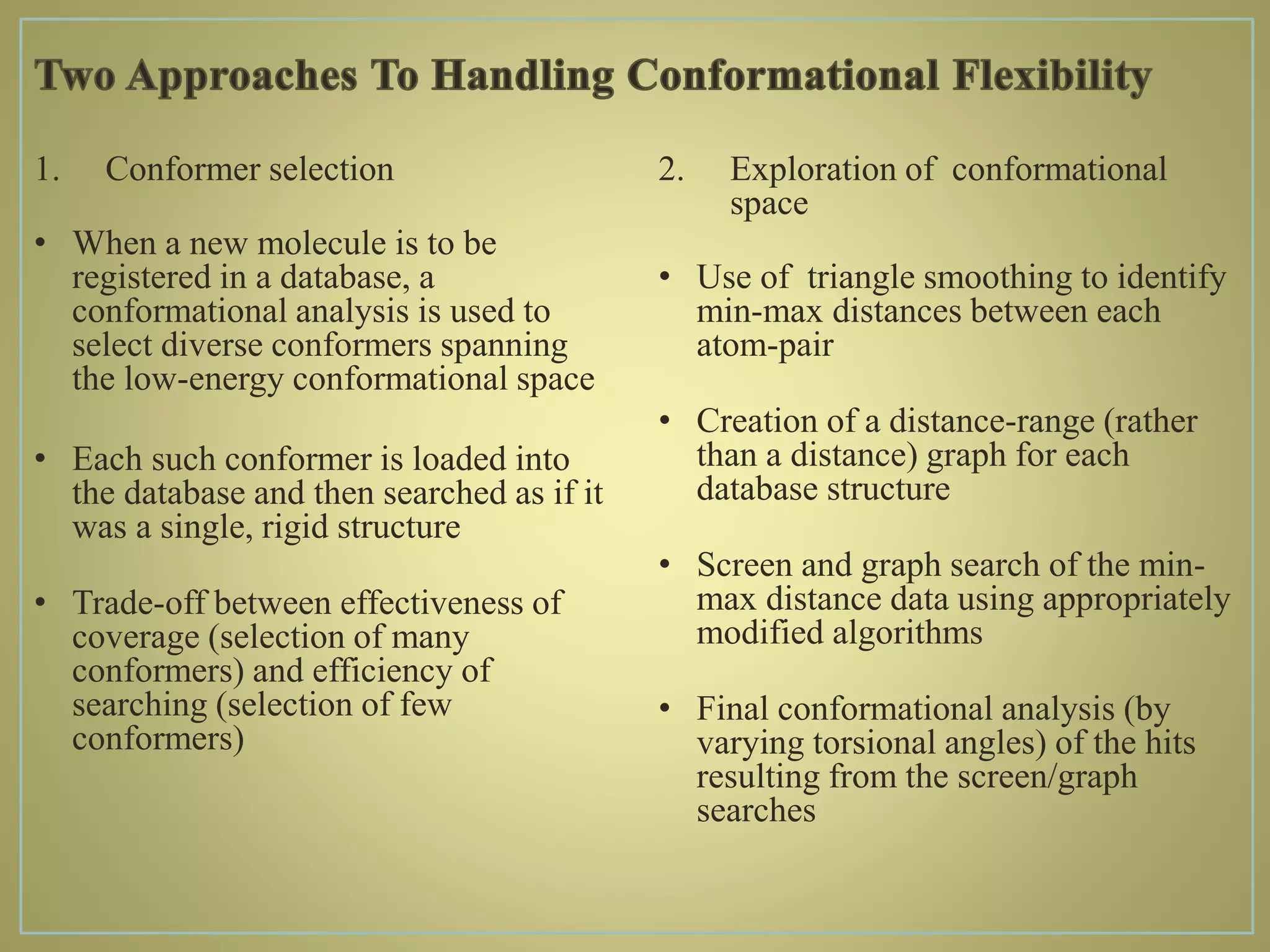 conformational search used in Pharmacophore mapping | PPTX