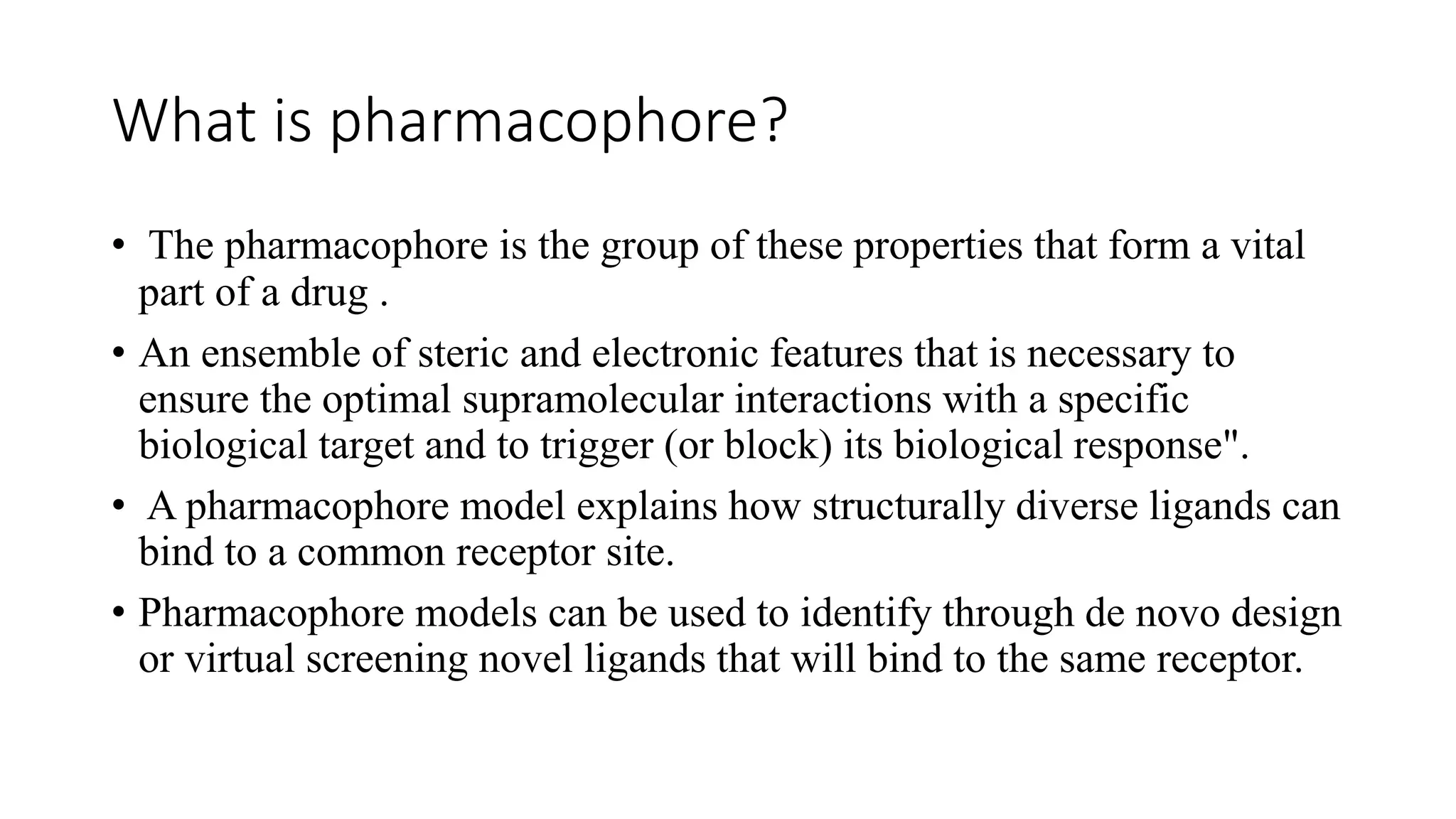 Pharmacophore identification and novel drug design | PPTX ...