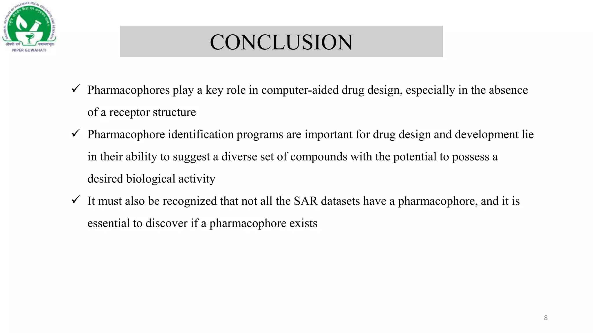 Pharmacophore Identification Programs.pptx | Computer Software and Applications | Computing