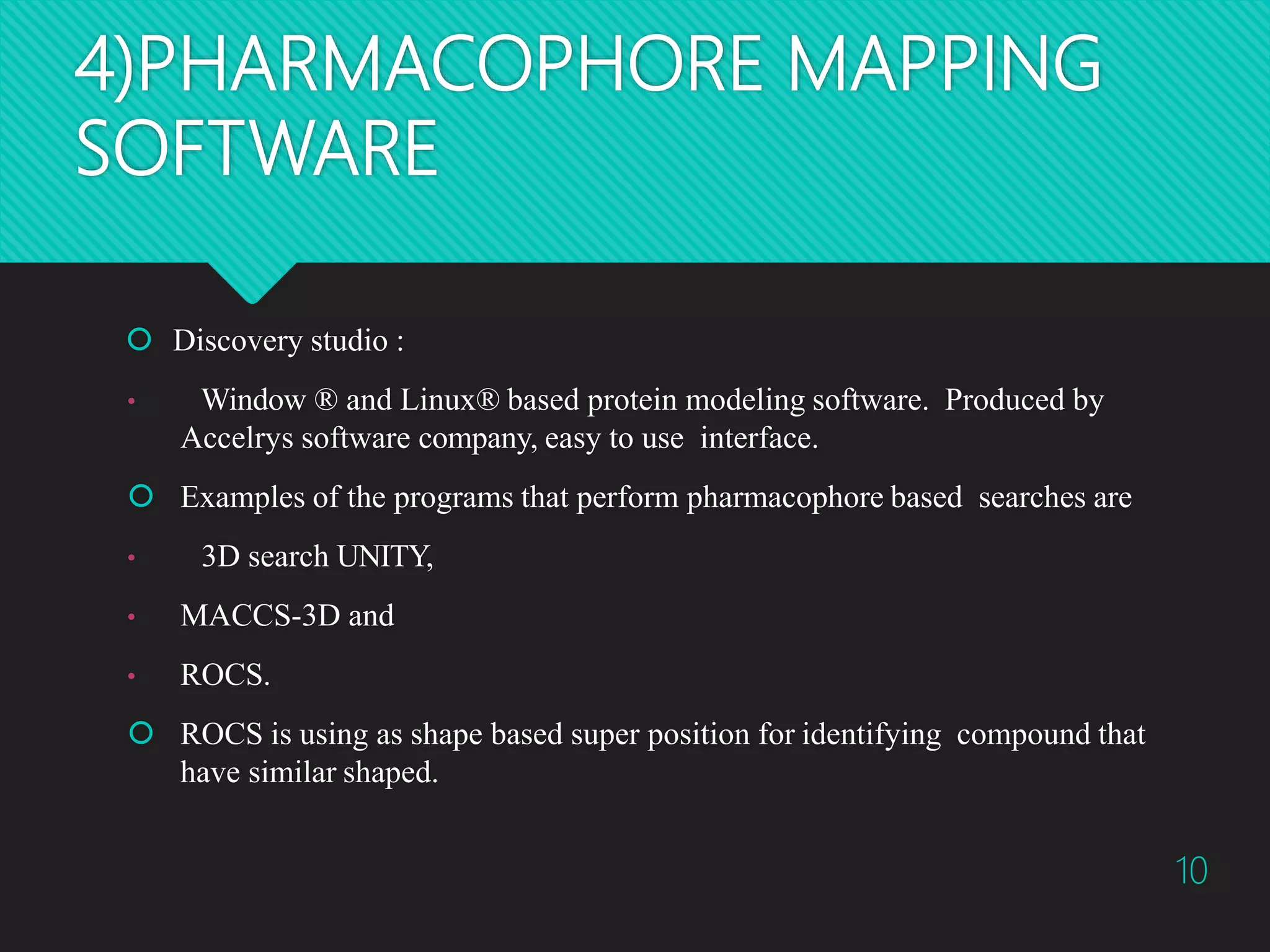 Pharmacophore mapping and virtual screening | PPTX