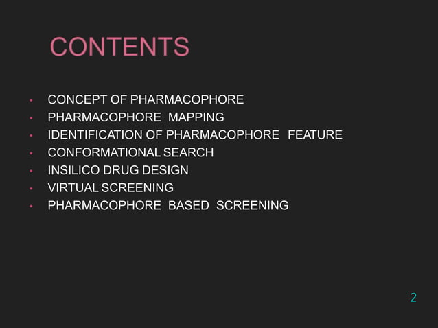 Pharmacophore mapping and virtual screening | PPTX