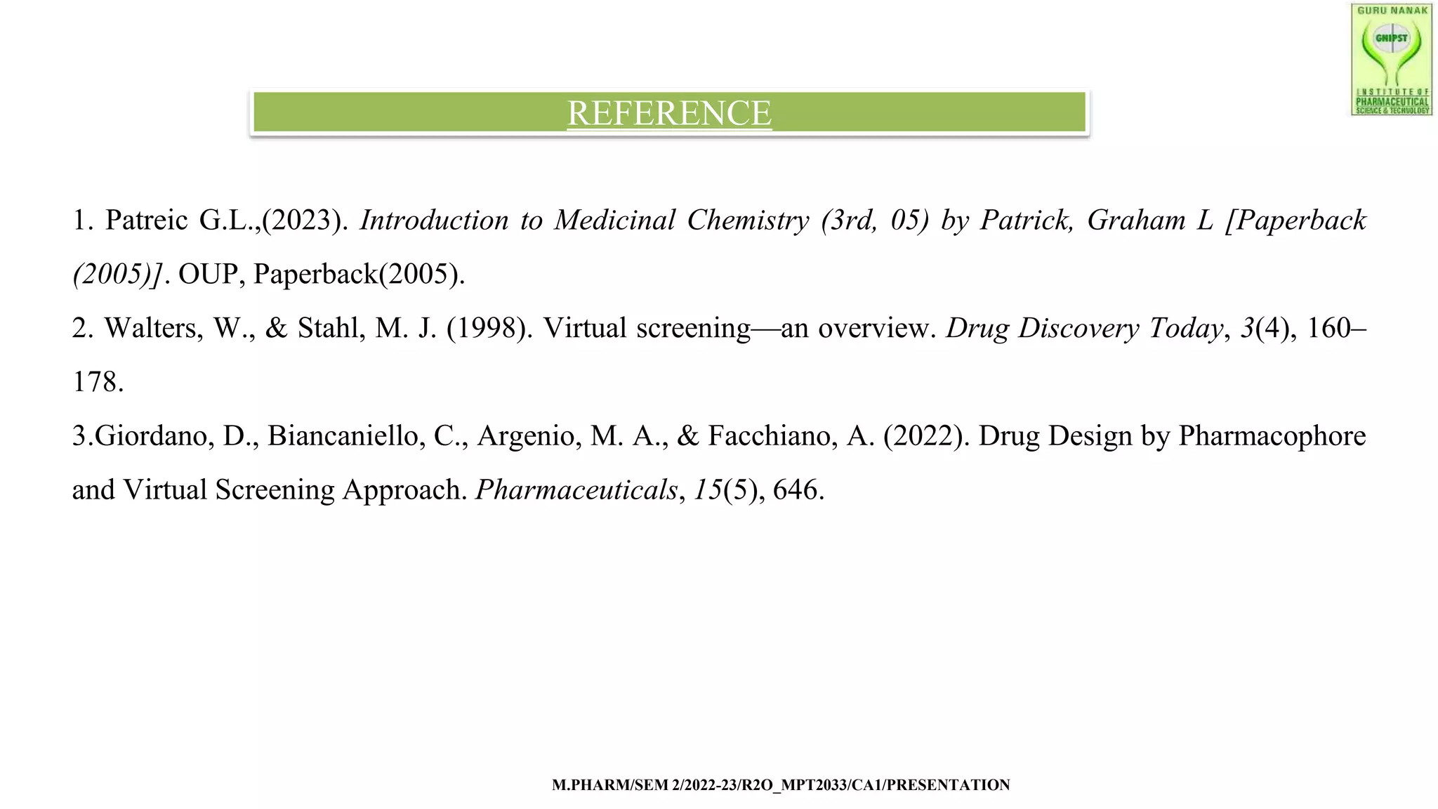 Pharmacophore mapping and virtual screening(CADD) ppt.pptx