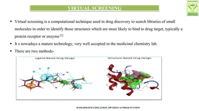 Pharmacophore mapping and virtual screening(CADD) ppt.pptx