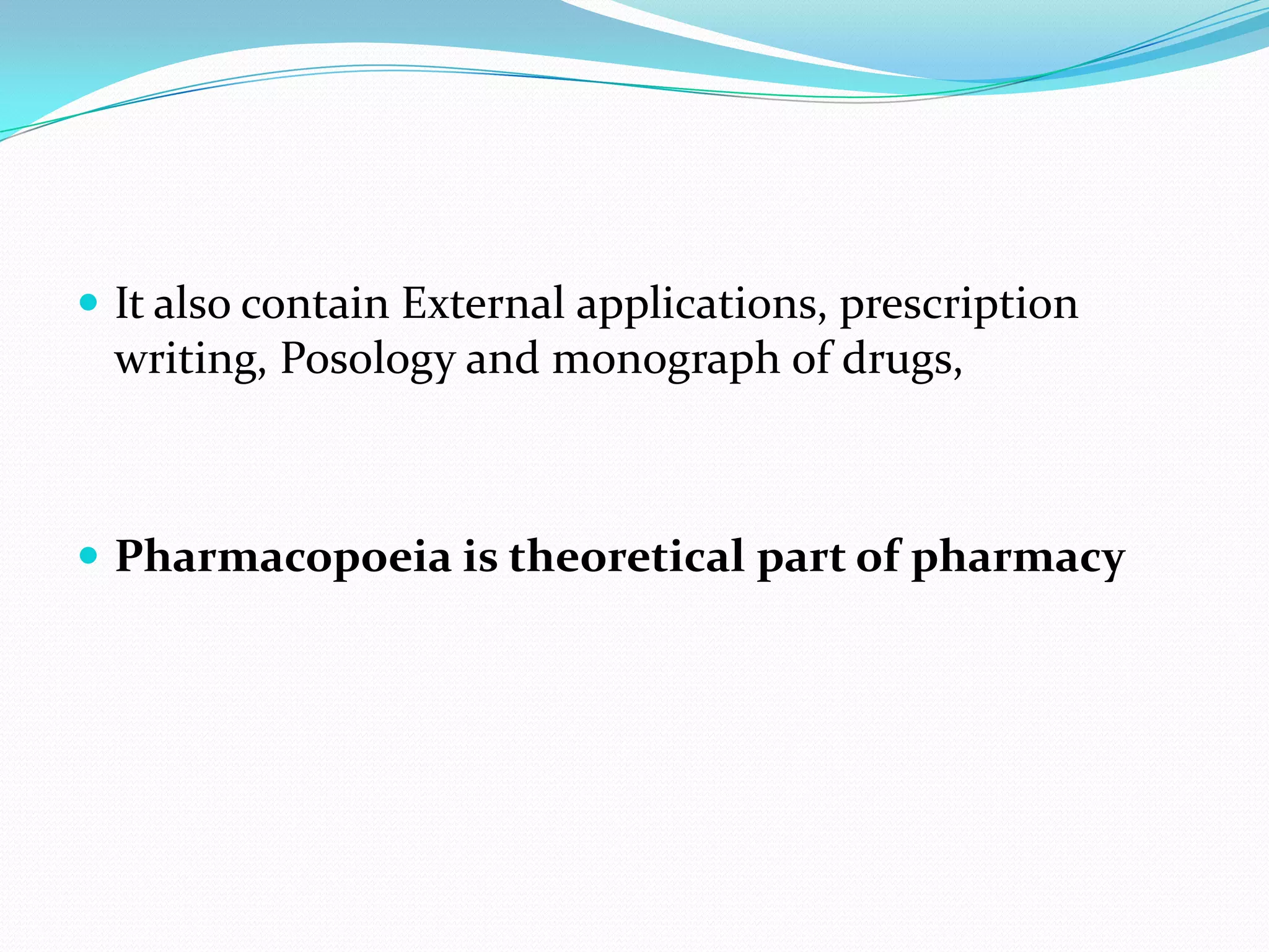 Pharmacopoeia and Pharmacy | PPT