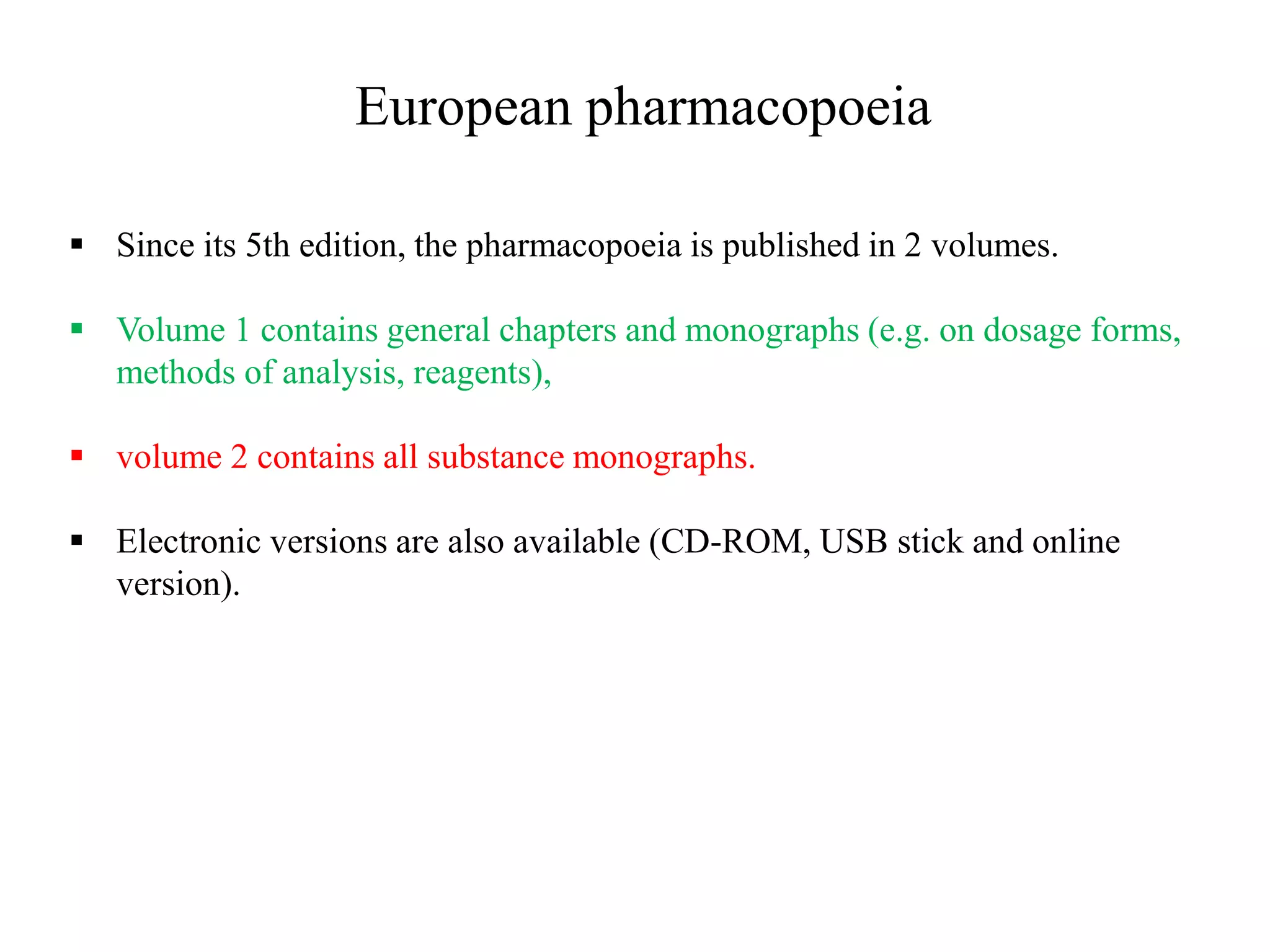 Pharmacopoeia | PPTX