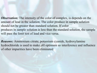 Pharmacopoeias,Sources of Impurities in Medicinal agents and Limit ...