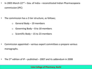 Pharmacopoeias | PPSX
