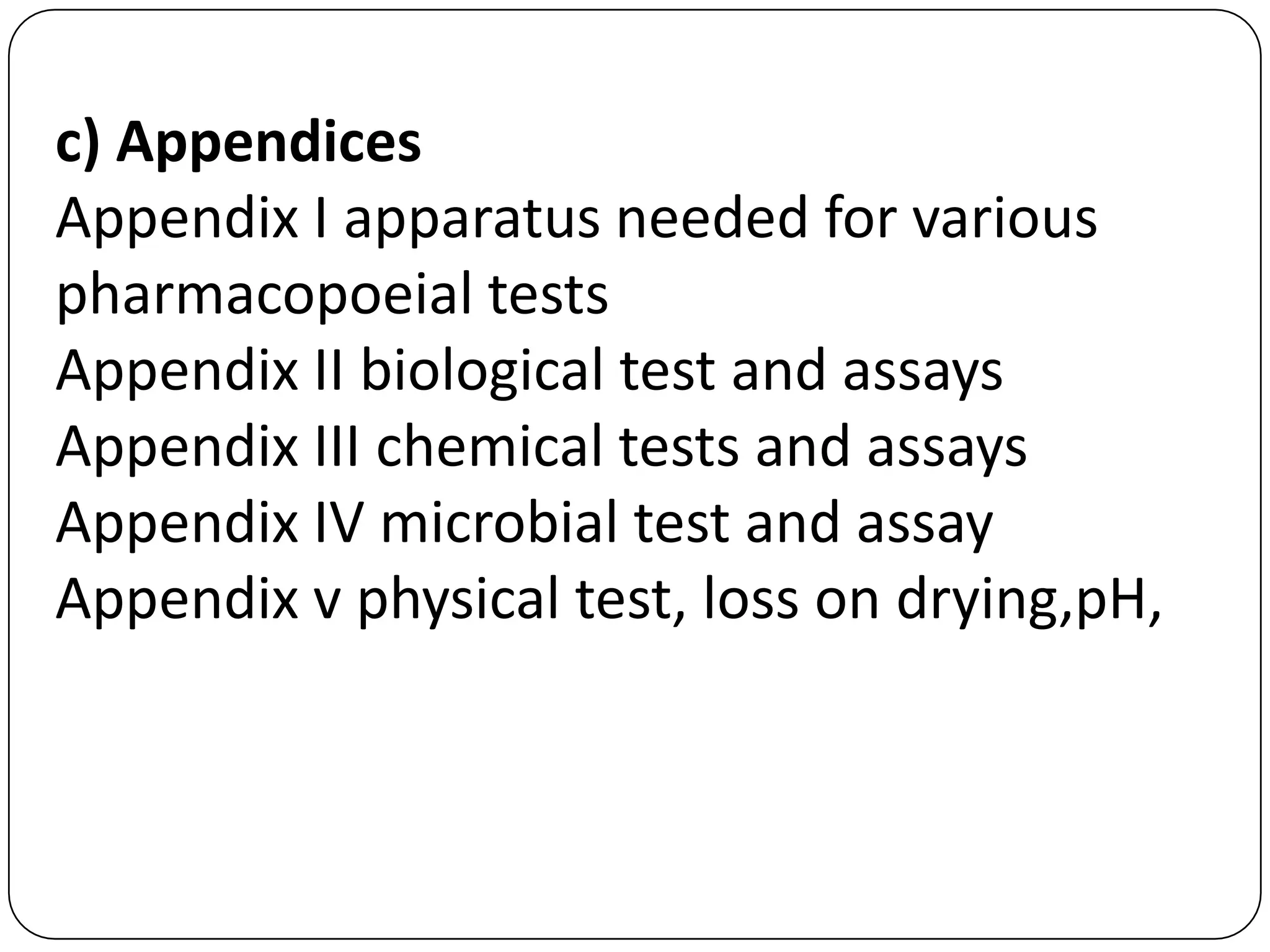 pharmacopoeia and monograph, pharmaceutical inorganic chemistry | PPTX