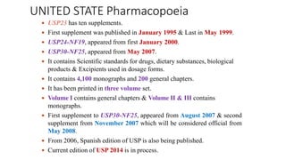 PHARMACOPOEIA (book published by a govt) | PPTX