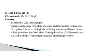 Pharmacopoeia revised edition for b pharmrmacy .pptx