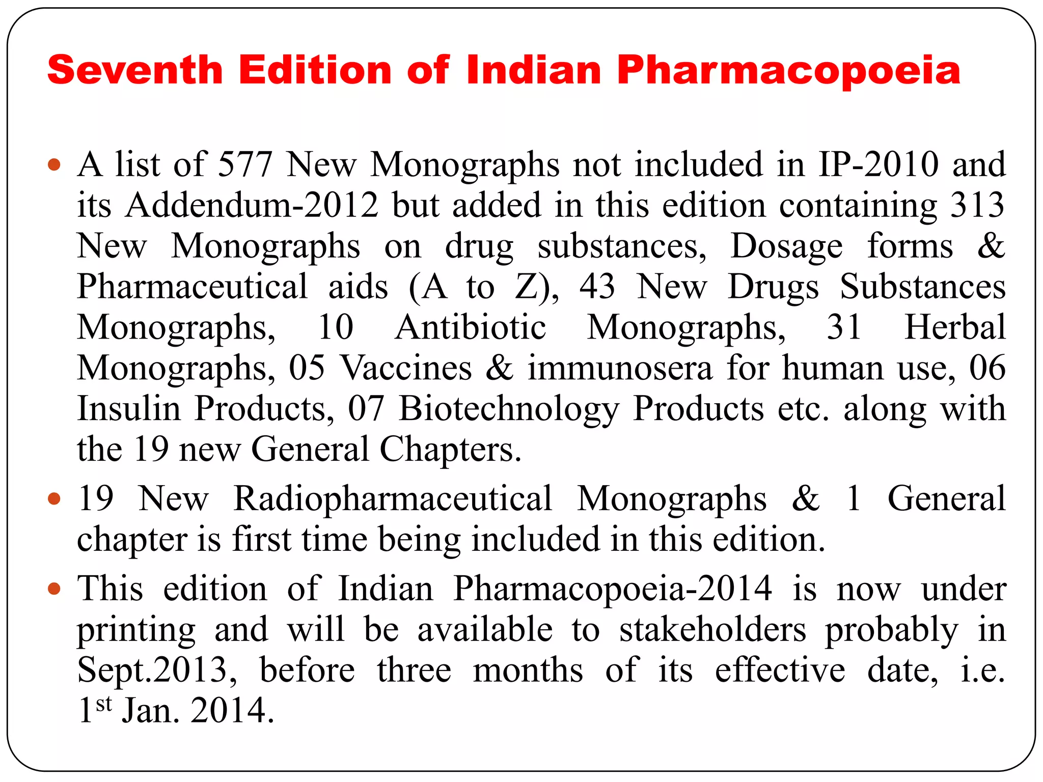 Pharmacopoeias | PPTX