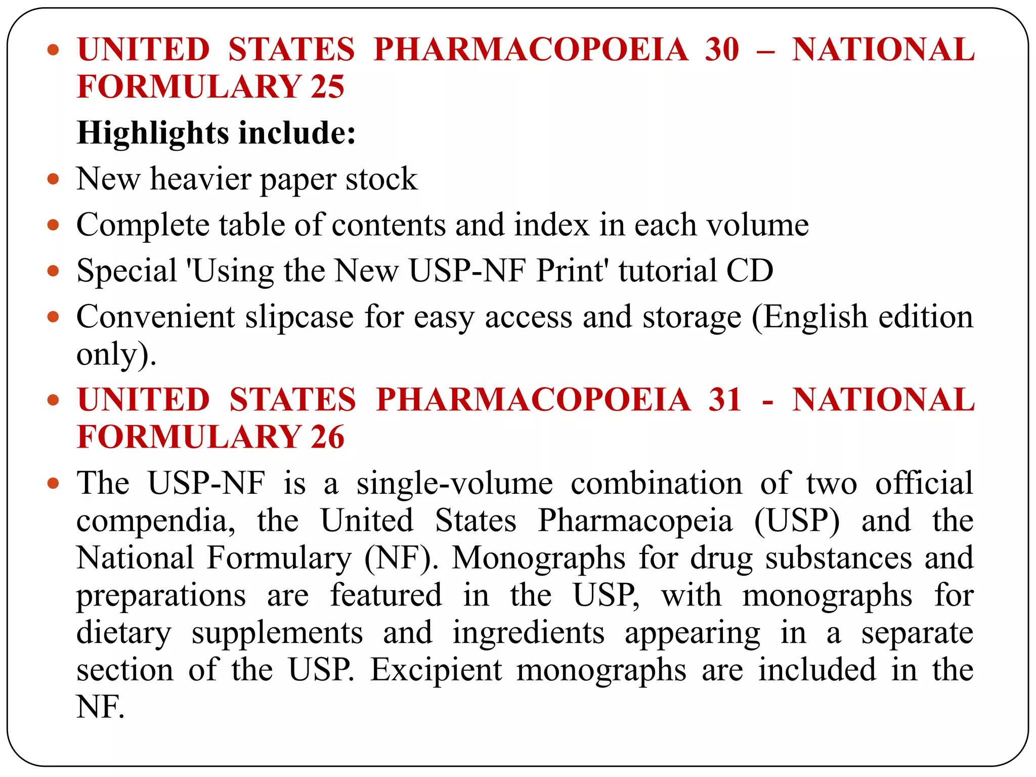 Pharmacopoeias | PPTX