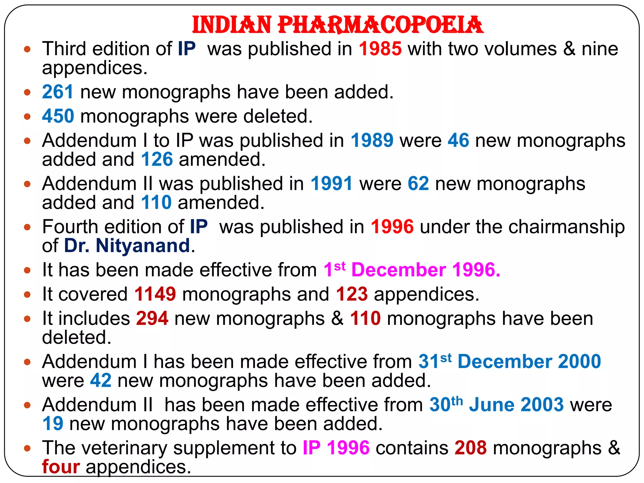 Pharmacopoeias | PPTX