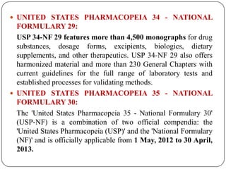 Pharmacopoeias | PPTX
