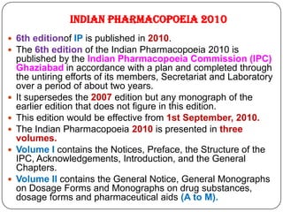 Pharmacopoeias | PPTX