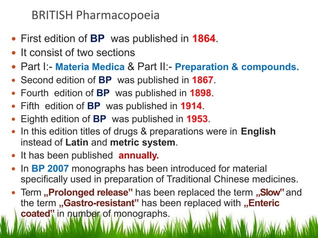 Pharmacopoeia types | PPTX