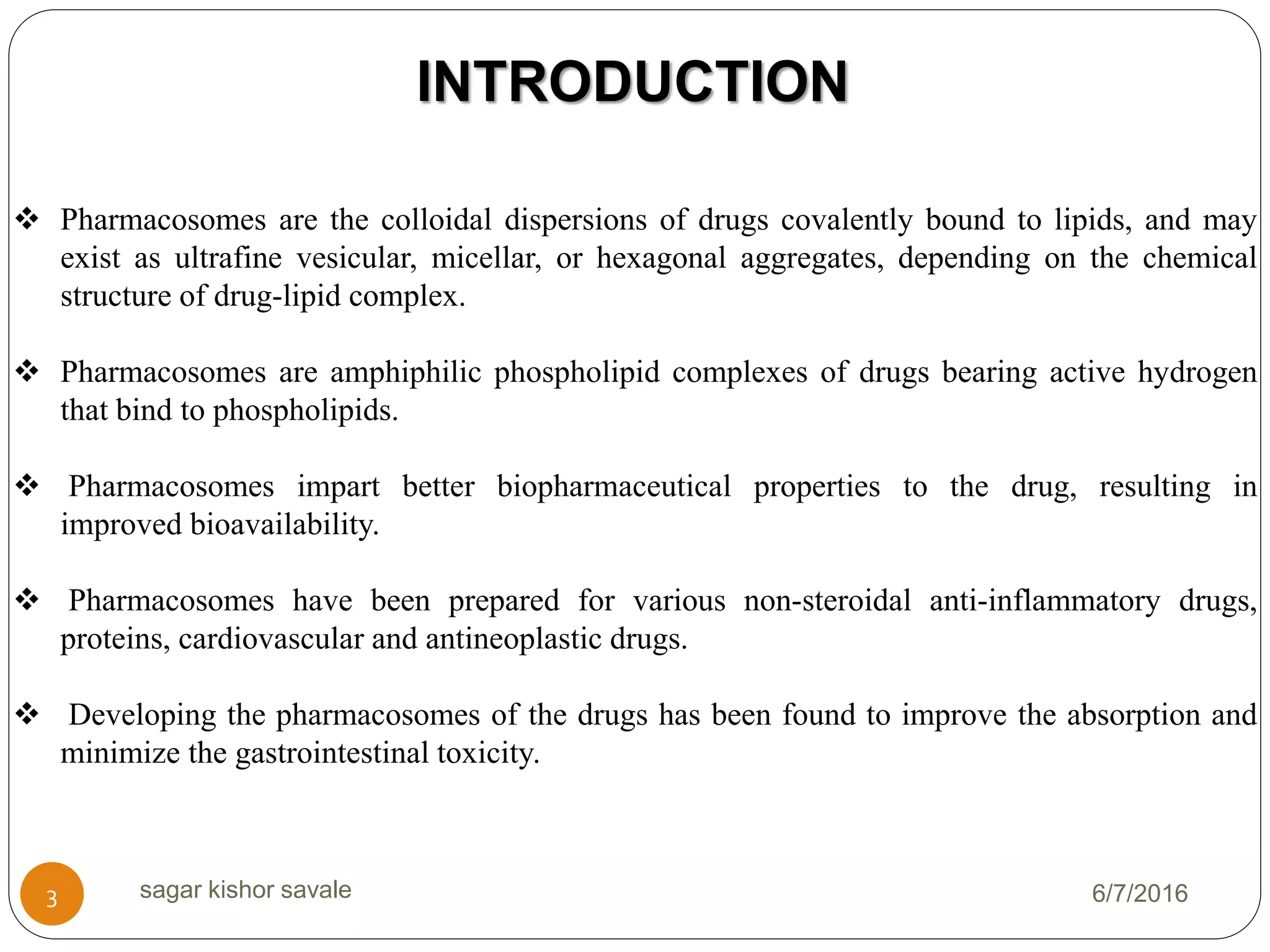 Pharmacosomes | PPTX