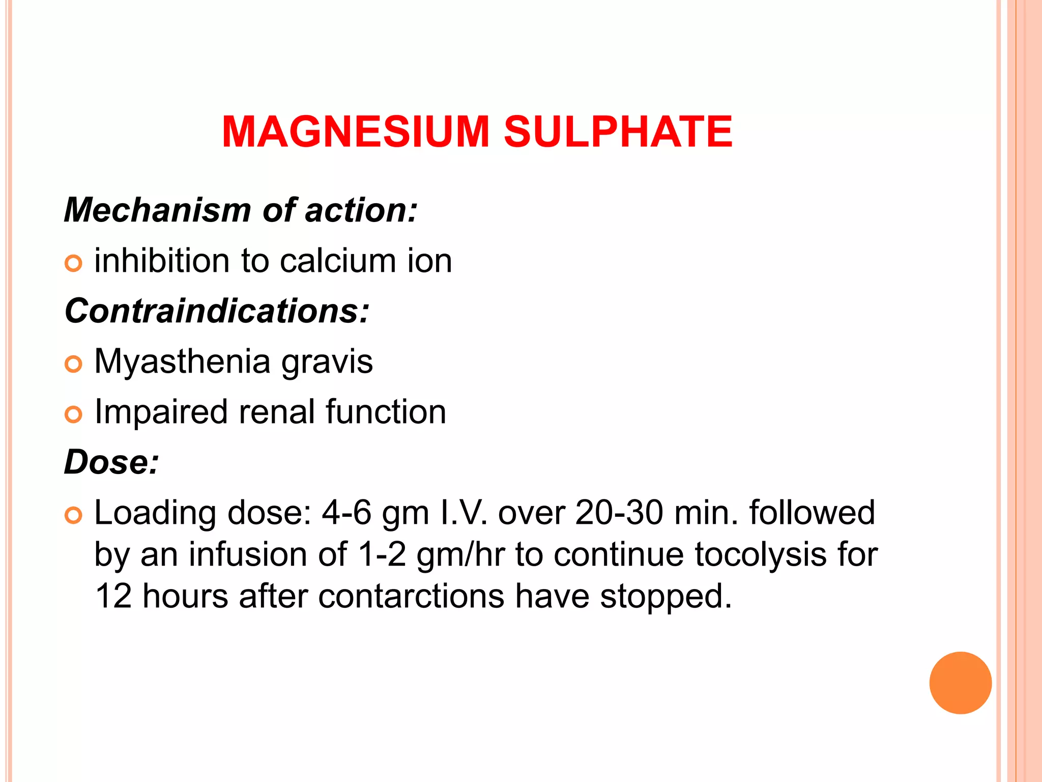 Pharmacotherapeutics in obstetrics | PPTX