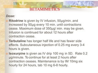 Pharmaco therapeutics in obstetrics | PPTX