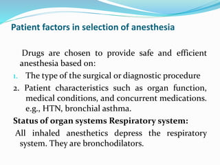 Pharmacotherapeutics of anesthesia ppt | PPTX