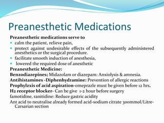Pharmacotherapeutics of anesthesia ppt | PPTX