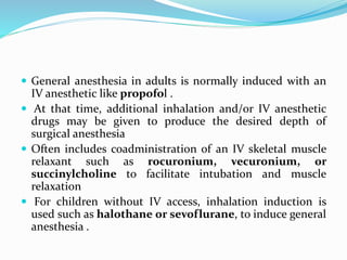 Pharmacotherapeutics of anesthesia ppt | PPTX
