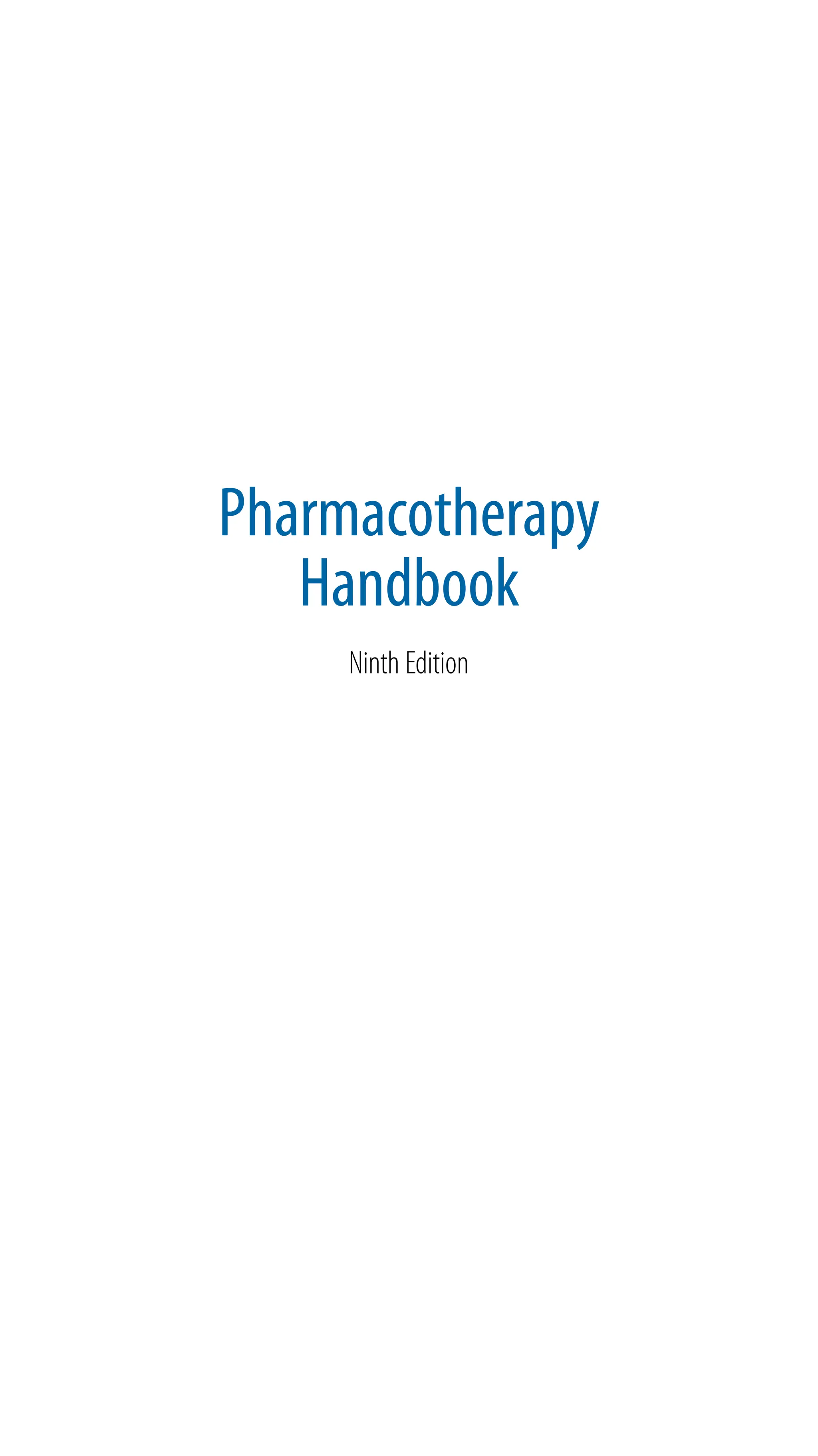 Pharmacotherapy hand book clinical pharmacy .pdf