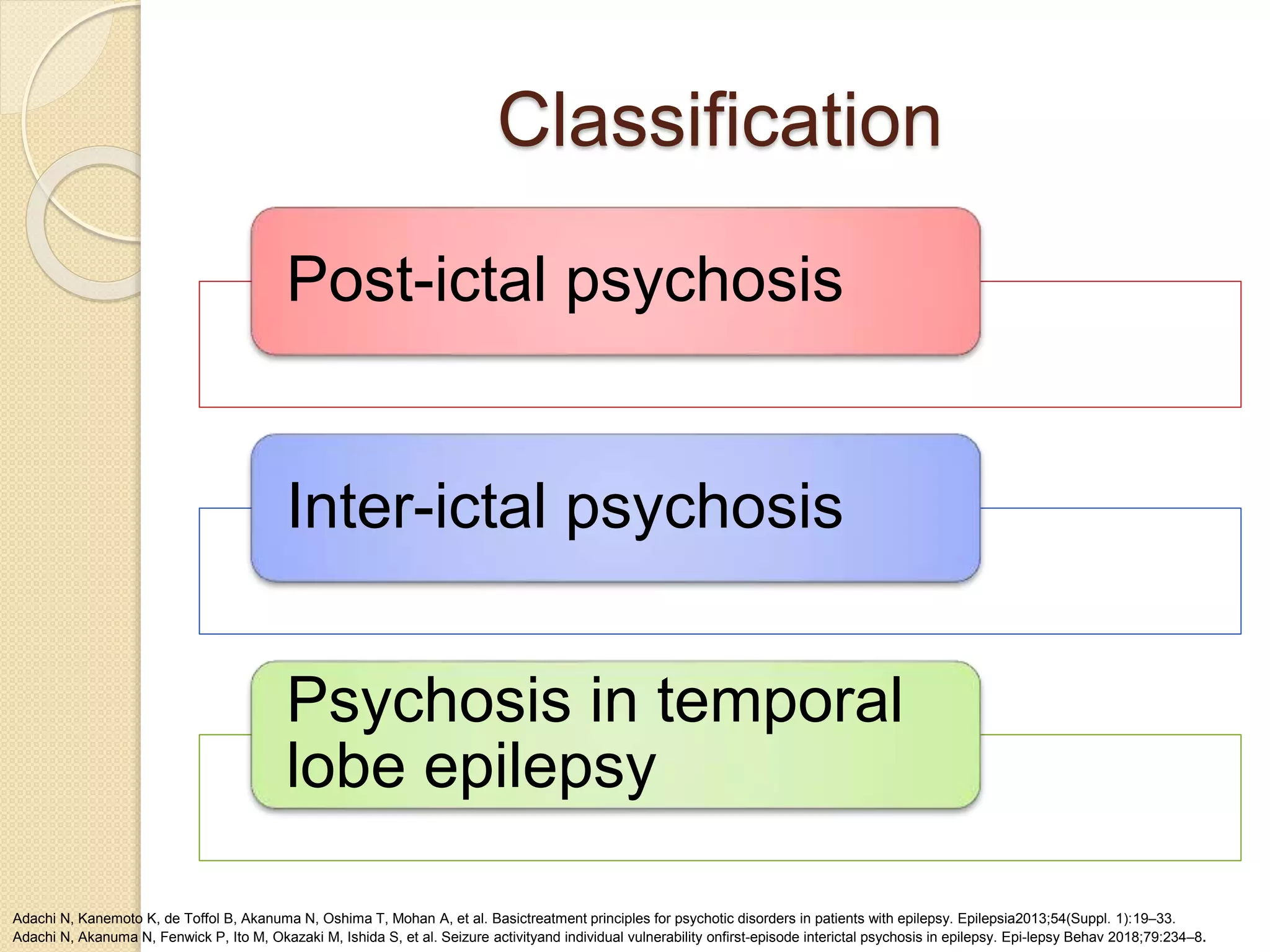 Pharmacotherapy in Patients with Epilepsy and Psychosis | PPTX