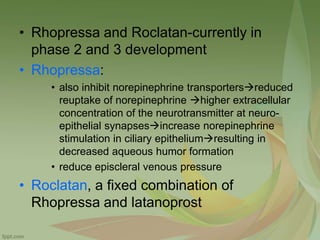 Pharmacotherapy of glaucoma | PPTX