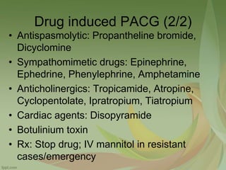 Pharmacotherapy of glaucoma | PPTX