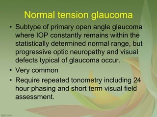 Pharmacotherapy of glaucoma | PPTX