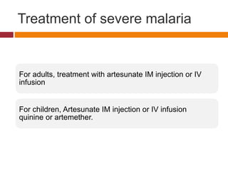Pharmacotherapy of anti malarial drugs slide share | PPT