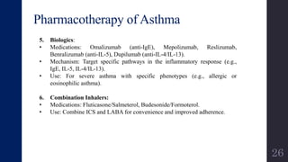 Pharmacotherapy of Asthma and Chronic Obstructive Pulmonary Disease (COPD) | PPTX