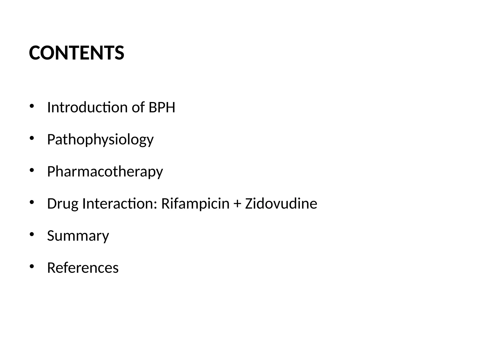 Pharmacotherapy of Benign Prostatic Hyperplasia drug interaction ...