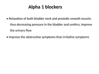 Pharmacotherapy of Benign Prostatic Hyperplasia drug interaction ...