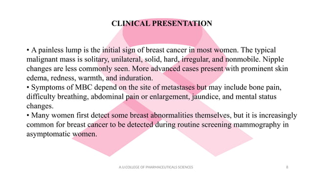 Pharmacotherapy & Pathophysiology of Breast Cancer | PPTX | Cancer ...