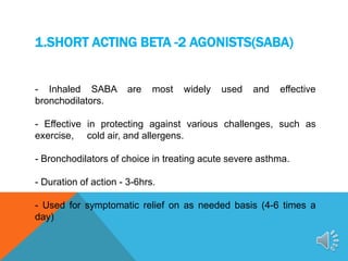Pharmacotherapy of bronchial asthma | PPT