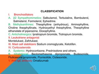 Pharmacotherapy of bronchial asthma | PPT