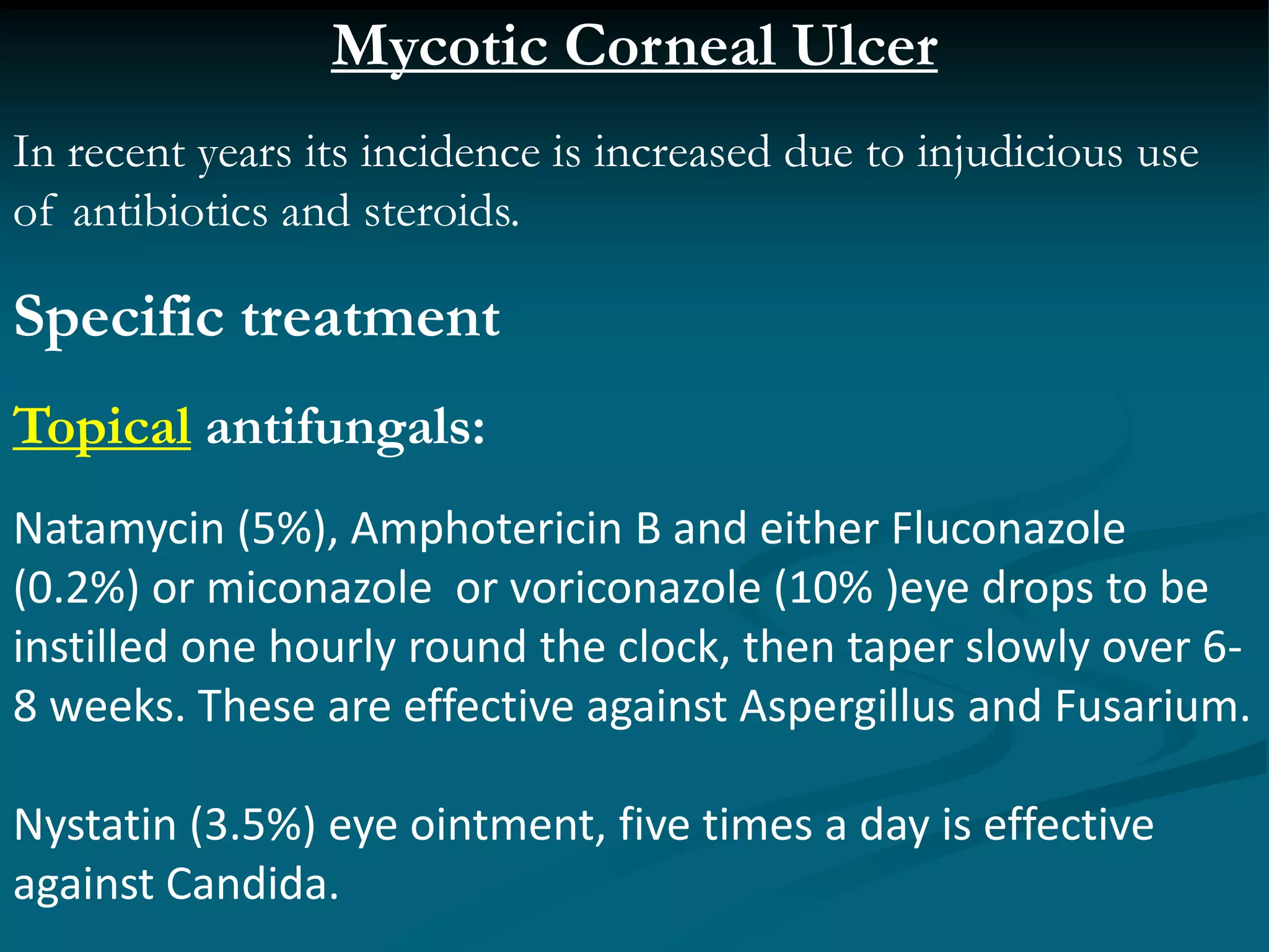 Pharmacotherapy of corneal ulcer | PPTX
