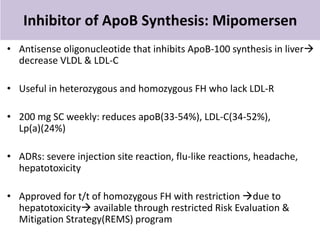 Pharmacotherapy of dyslipidemia | PPTX
