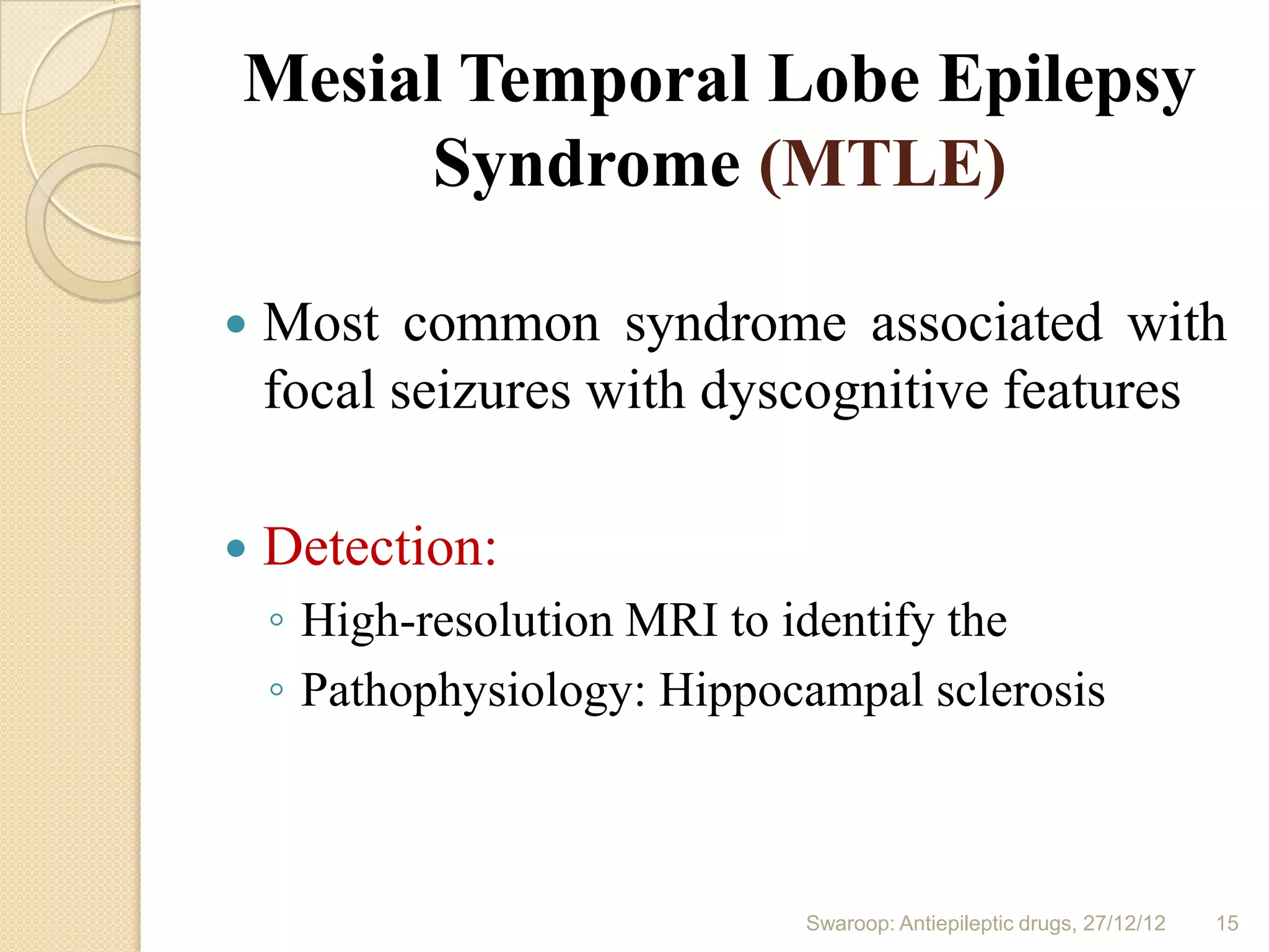 Pharmacotherapy of epilepsy | PPTX