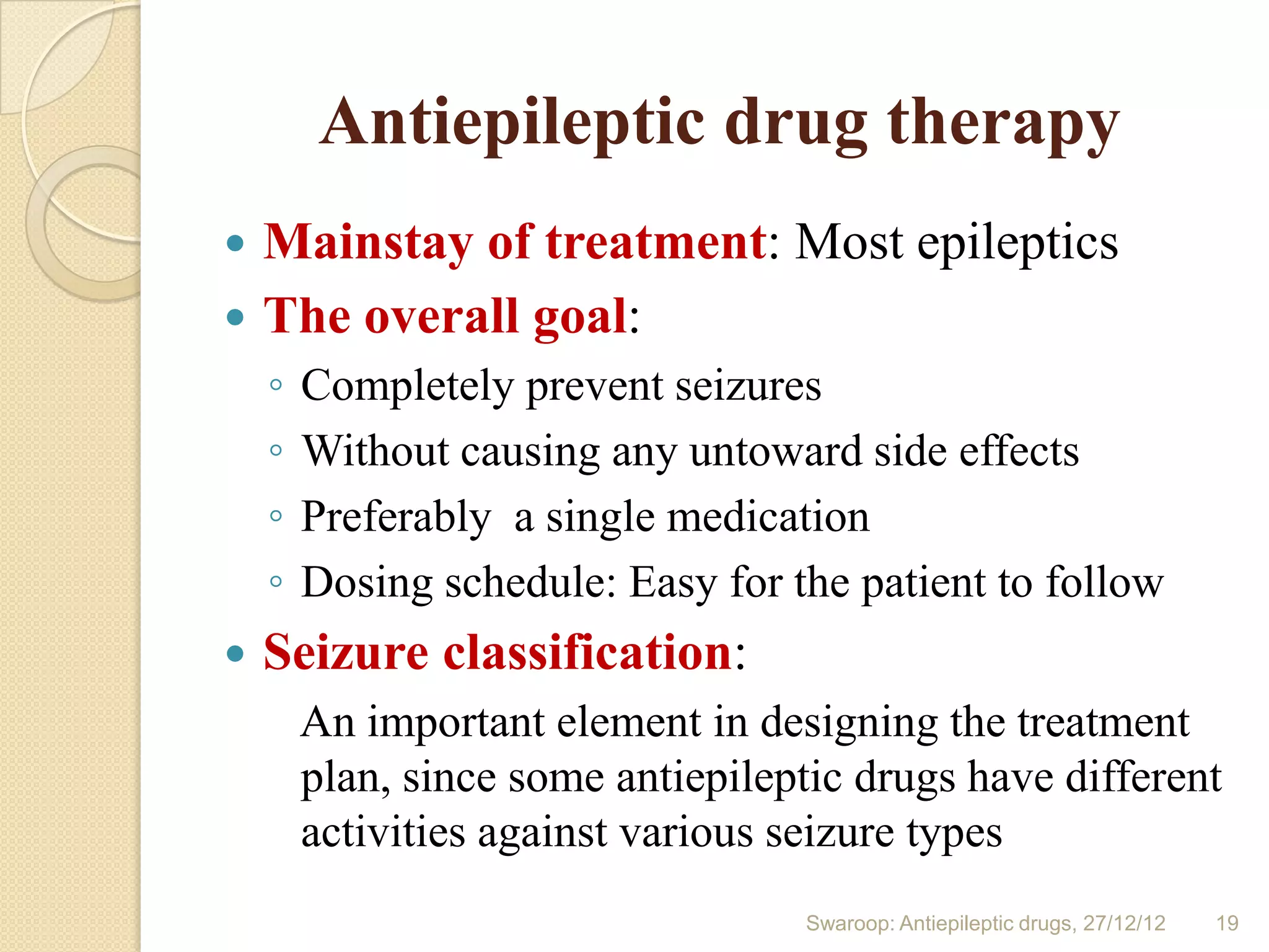 Pharmacotherapy of epilepsy | PPTX