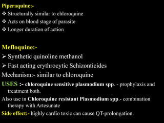 Pharmacotherapy of malaria | PPTX