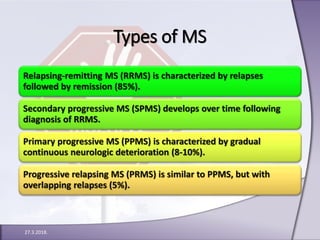 Pharmacotherapy of multiple sclerosis | PPSX