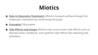 Pharmacotherapy of Open angle and Angle closure glaucoma Rollno. 169 ...