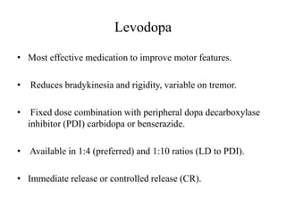 Pharmacotherapy of parkinsons disease | PPTX