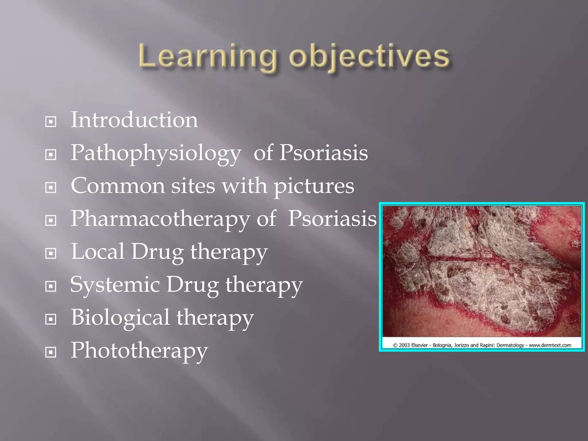Pharmacotherapy of psoriasis | PPT