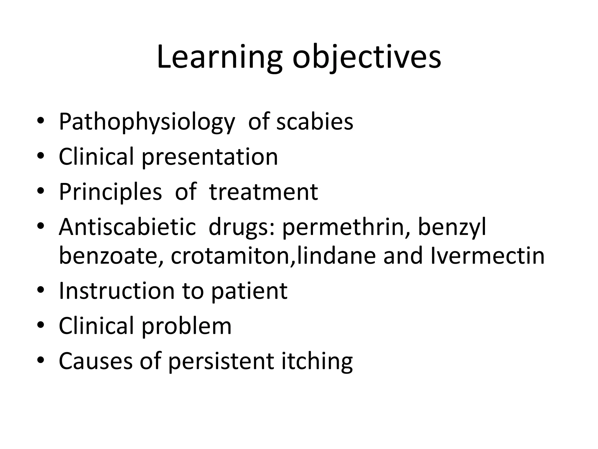 Pharmacotherapy of scabies | PPTX