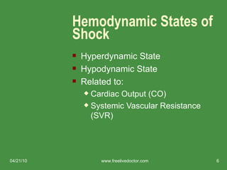 Pharmacotherapy of shock | PPT