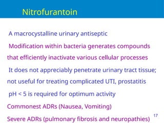Pharmacotherapy of Urinary tract infections and Sexually transmitted ...
